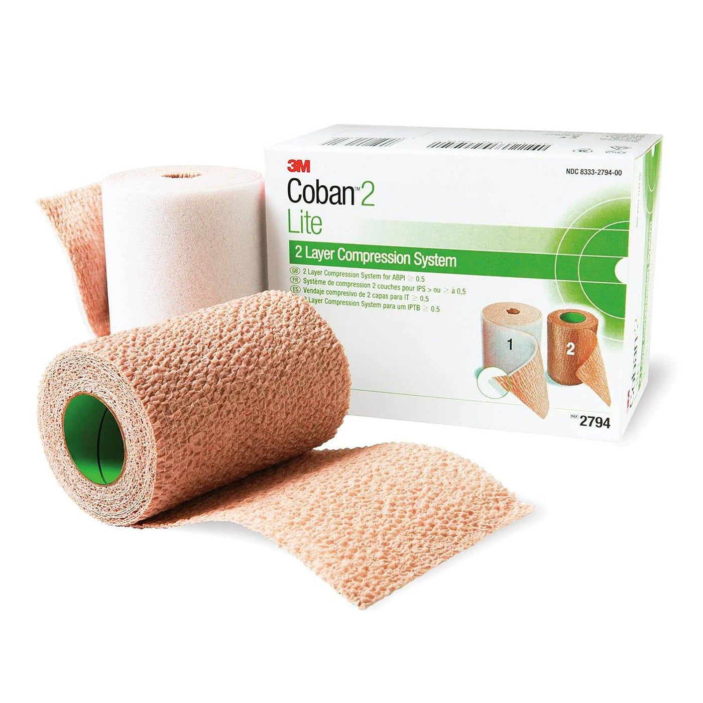 Coban 2 Two-Layer Compression System with Stocking 4" x 2.9 yds ...