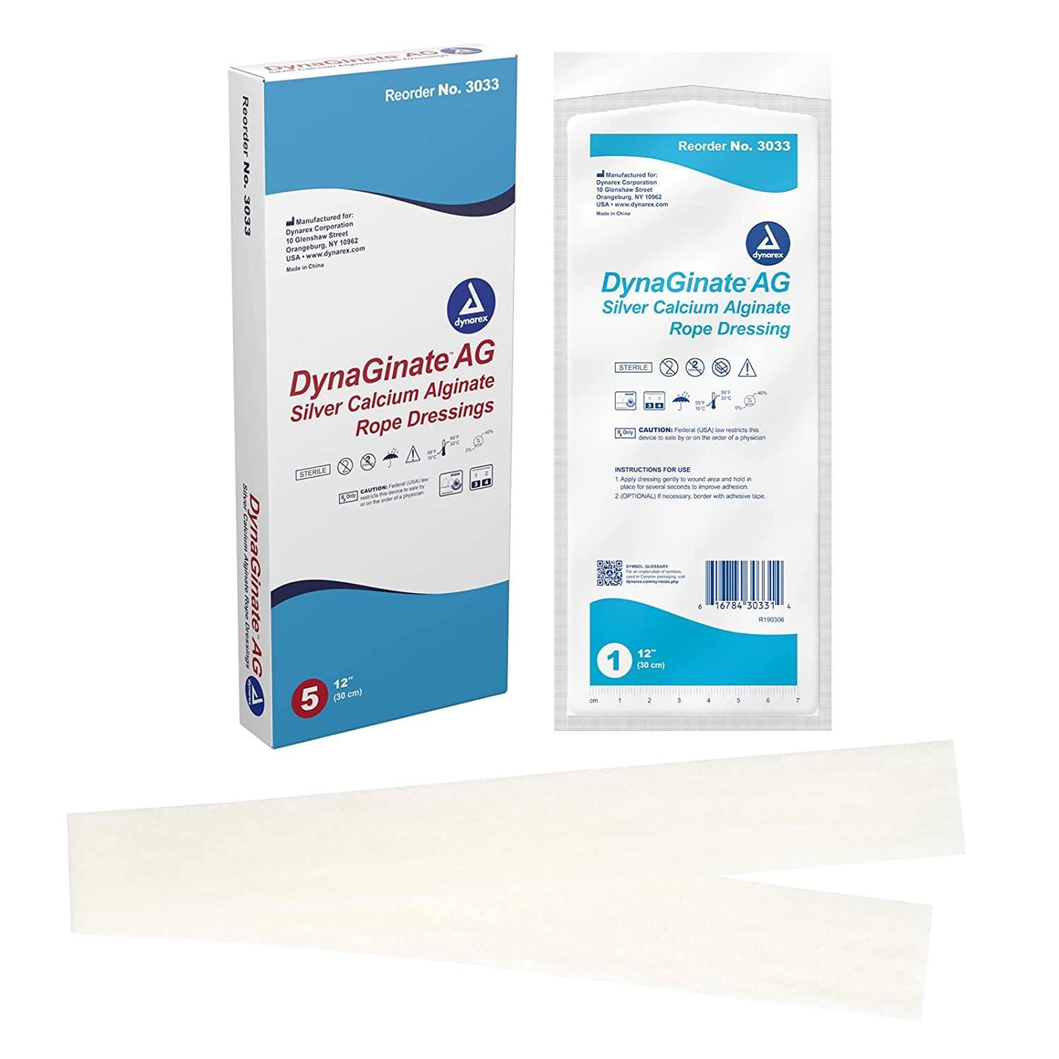 Rope Dressing DynaGinate AG Silver Calcium Alginate – MedicalRite