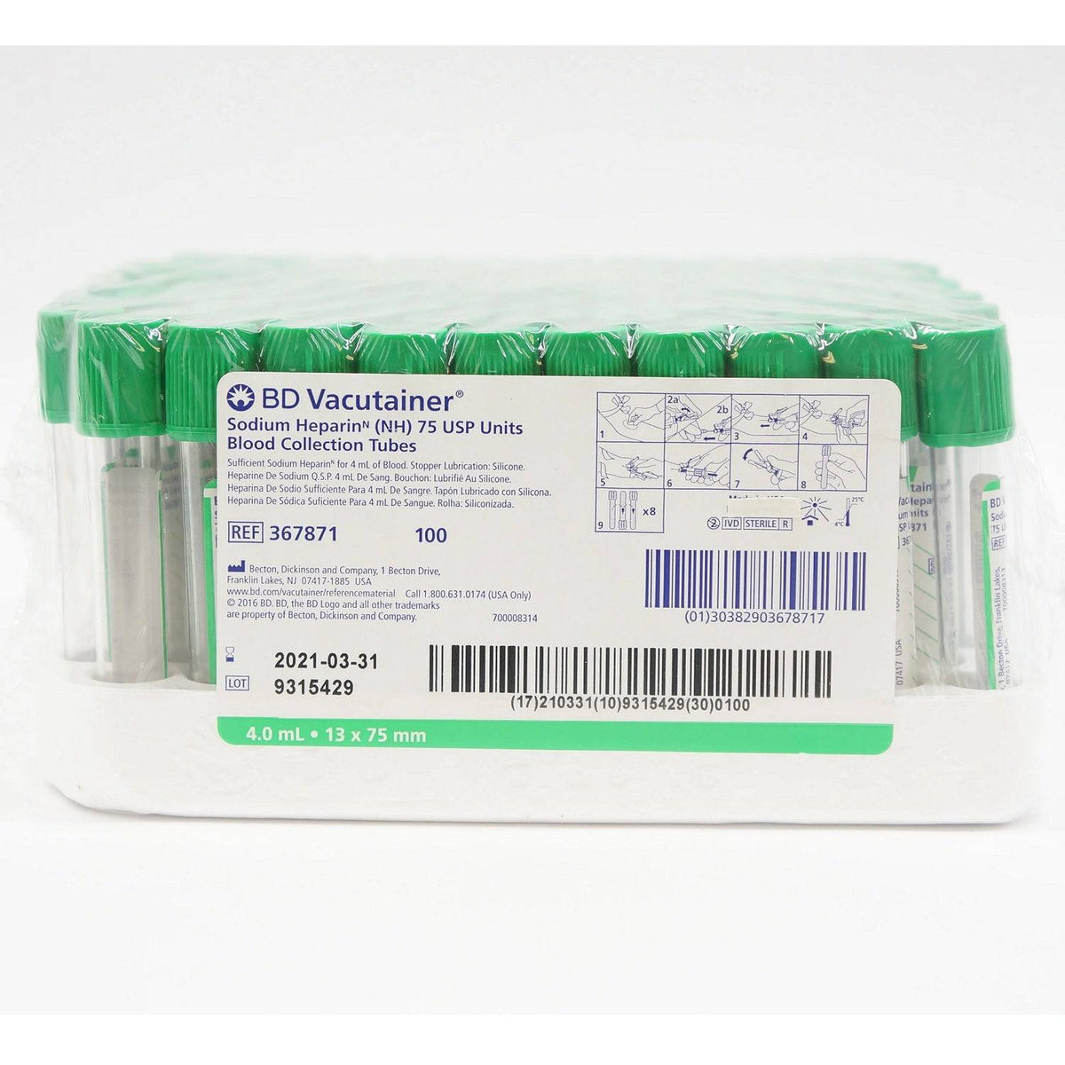Vacutainer Blood Collection Tubes - Heparin — MedicalRite