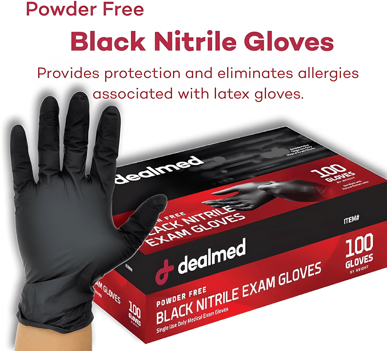 Black Nitrile Exam Gloves — MedicalRite