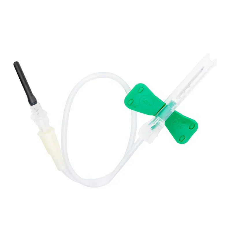 Sol-Care Safety Winged Blood Collection Needle with Luer Adapter ...