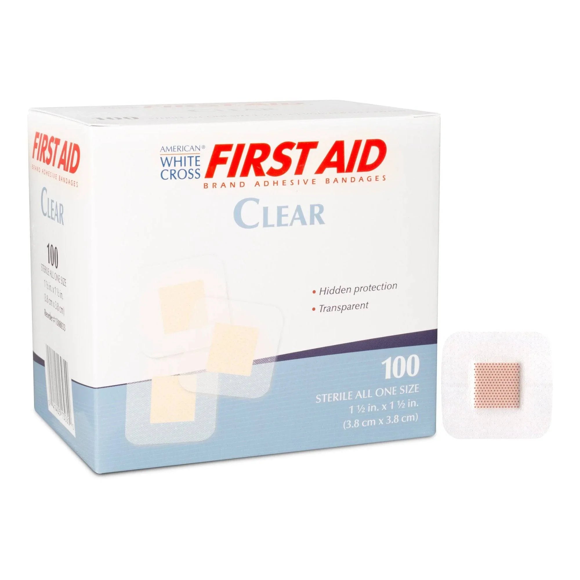 Clear Adhesive Bandages 1-1/2" x 1-1/2" – MedicalRite