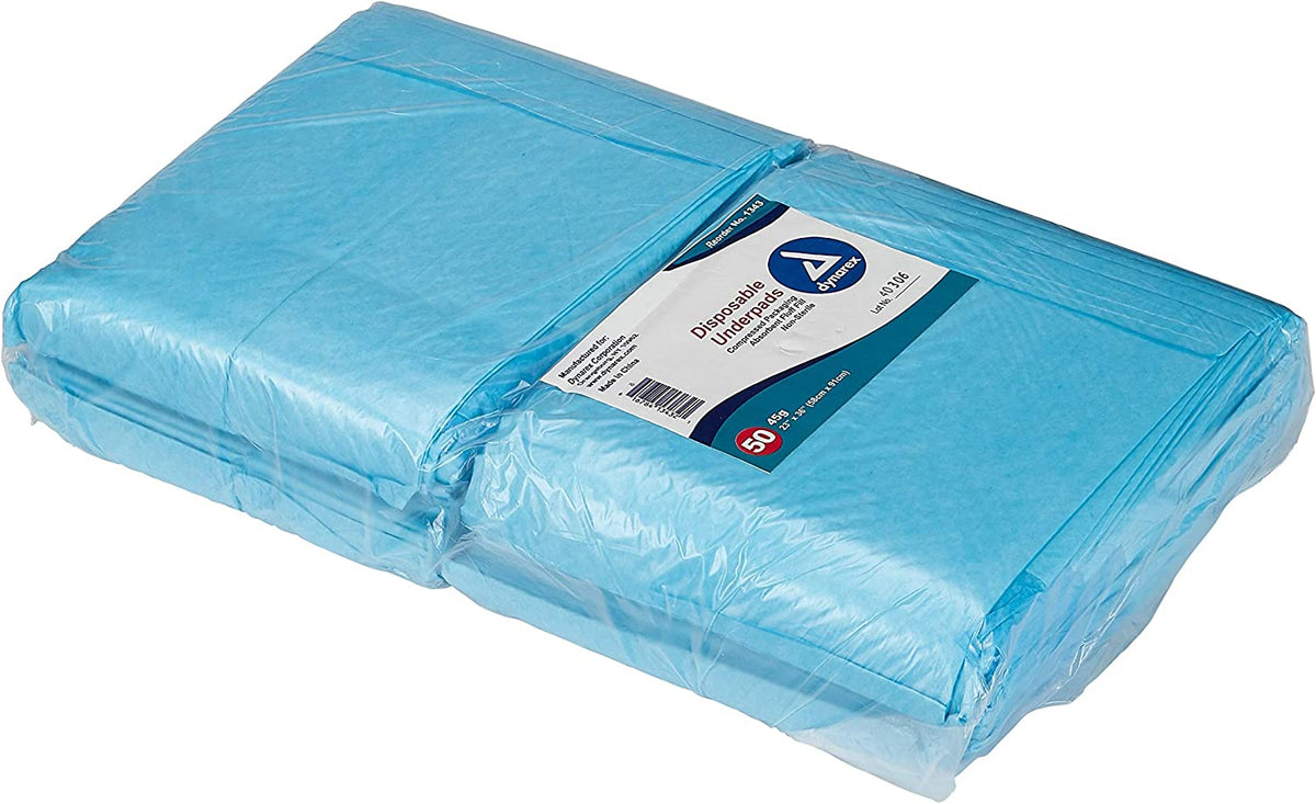 23x36 Disposable Underpads Medline Incontinence Bed Pads 36 X 36 In (50 ...